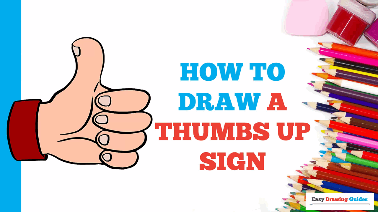 how to draw a hand thumbs up