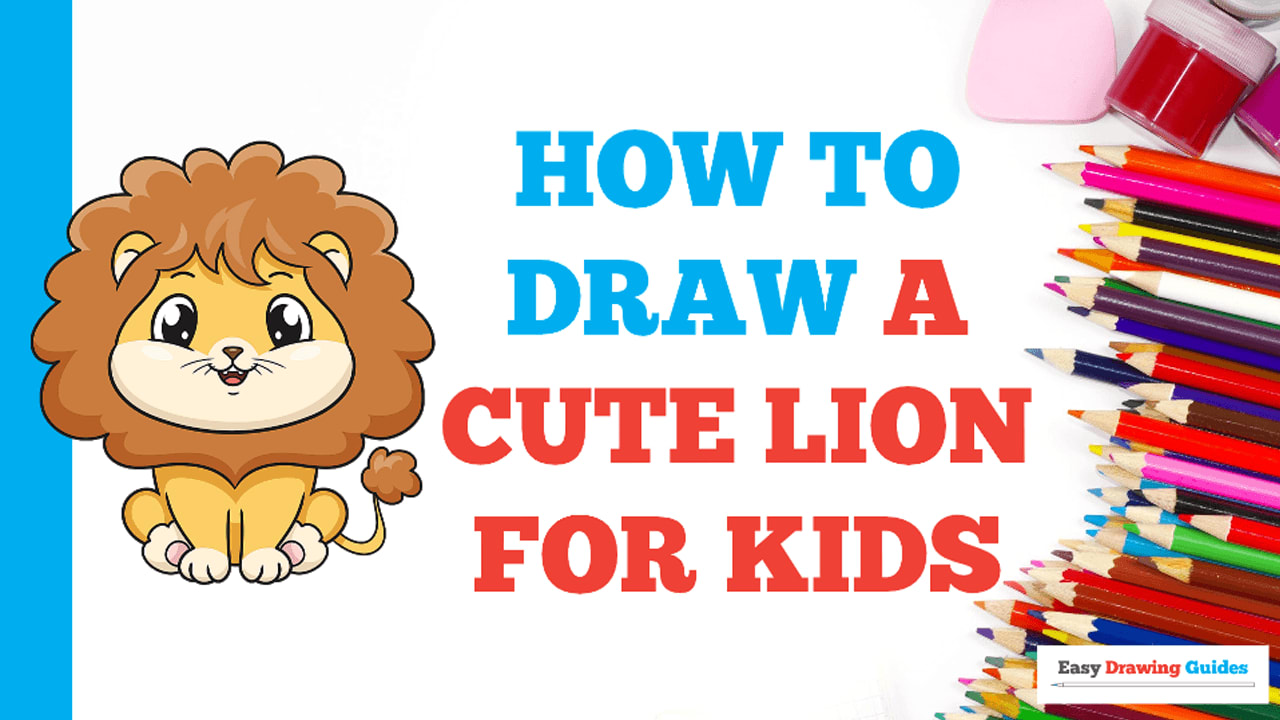 how to draw lion cute
