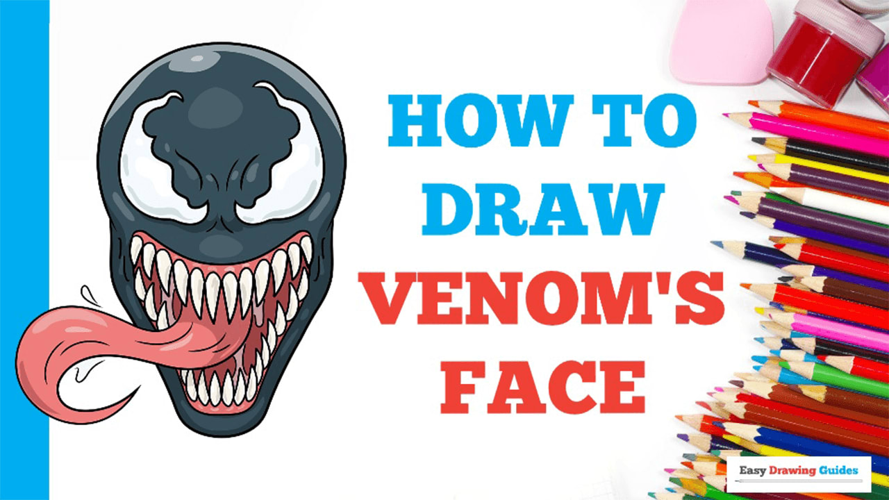 how to draw venom eyes