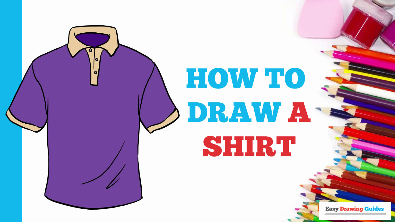 how to draw button up shirts