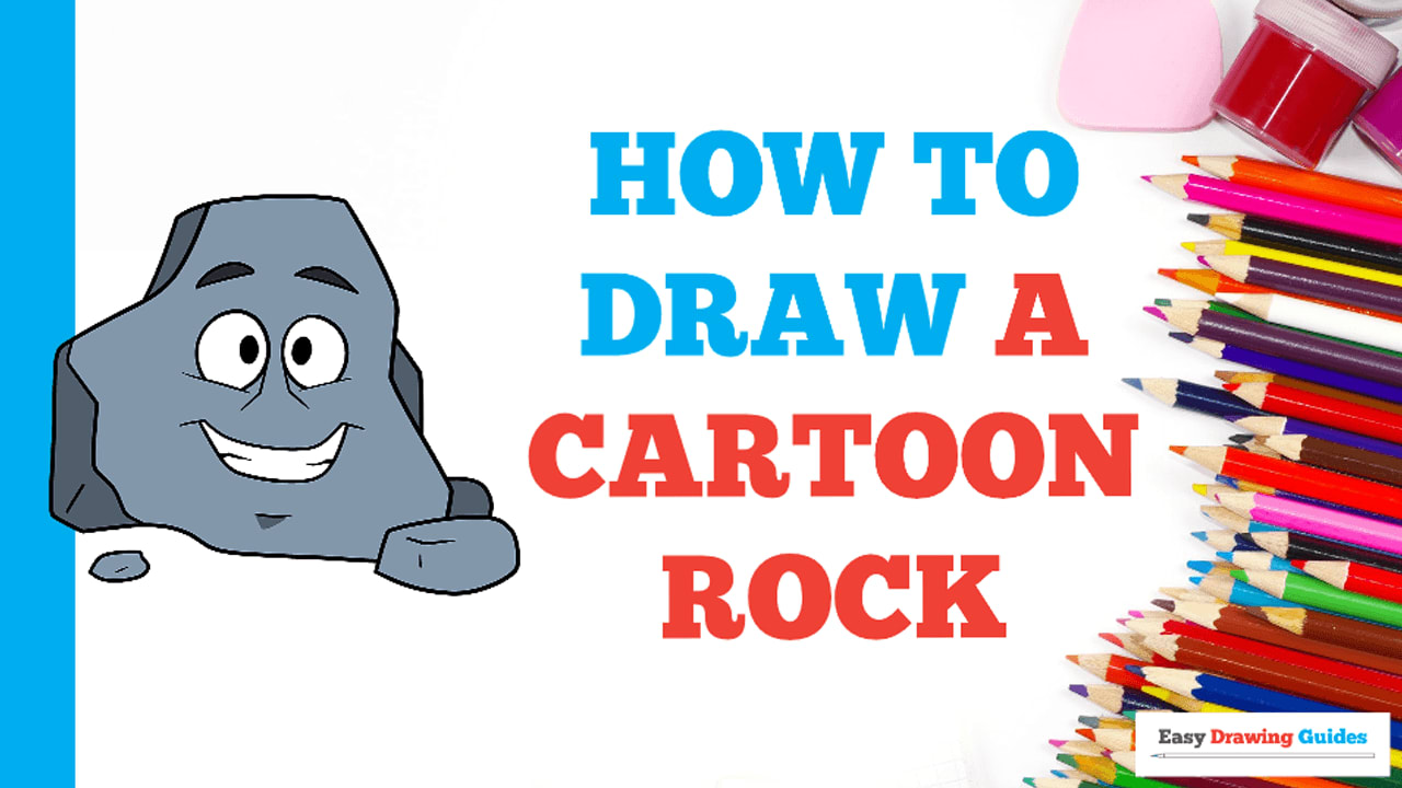 how to draw cartoon rocks