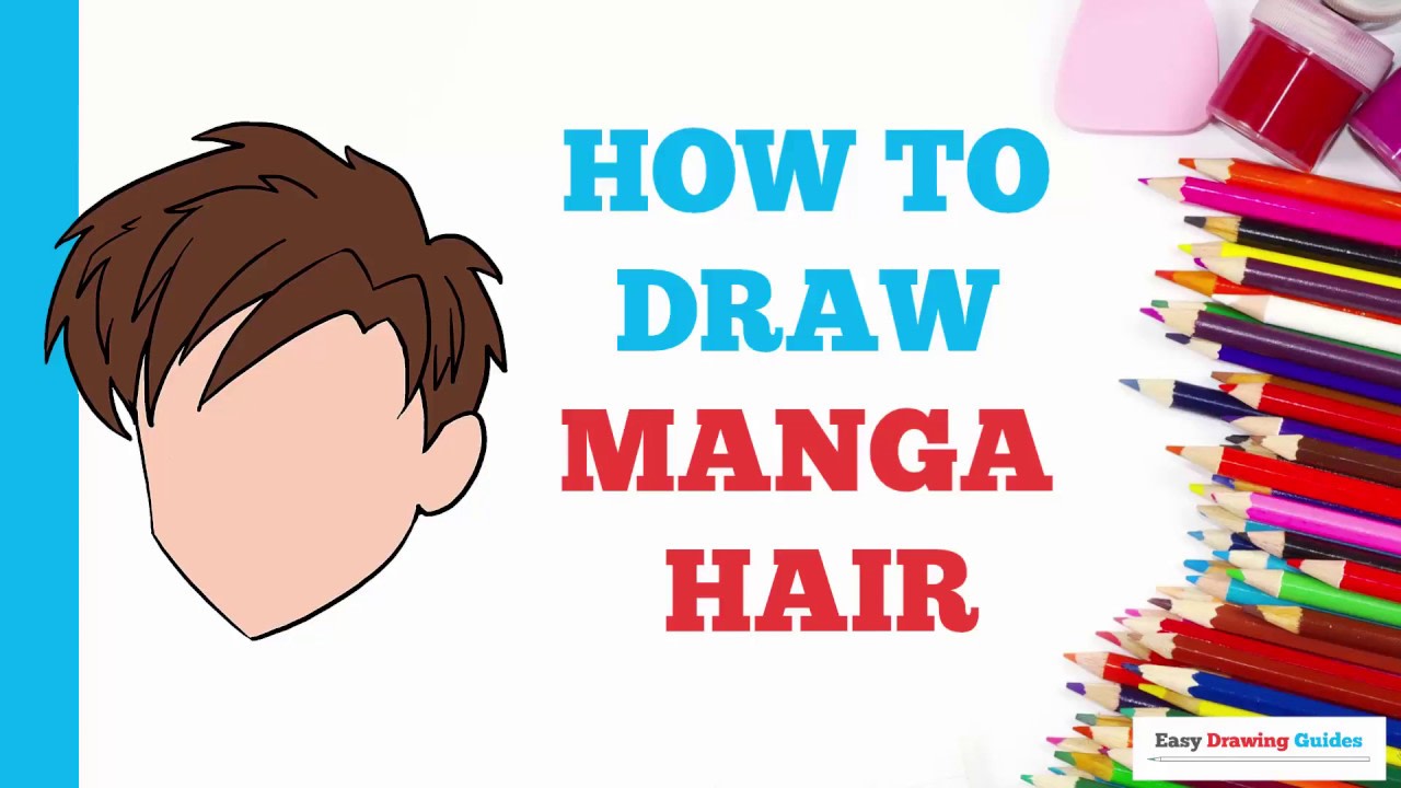 how to draw manga hair easy
