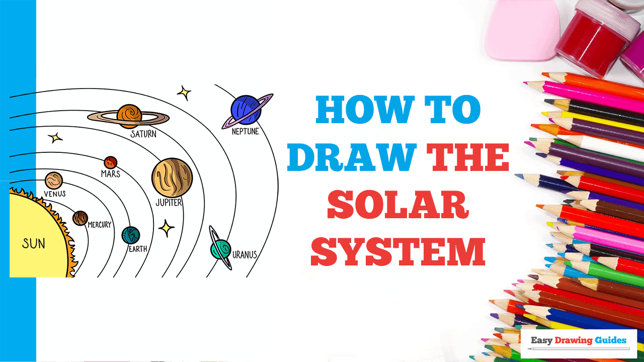how to draw solar system