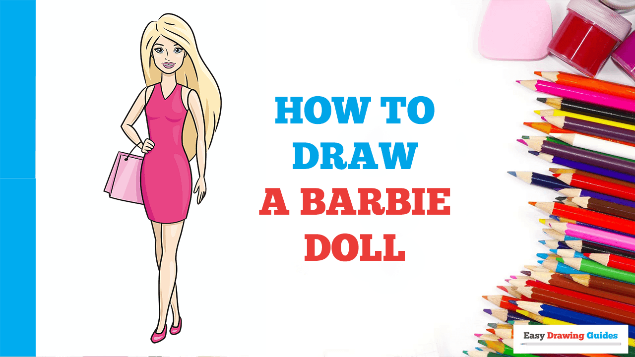how to draw barbie girl step by step