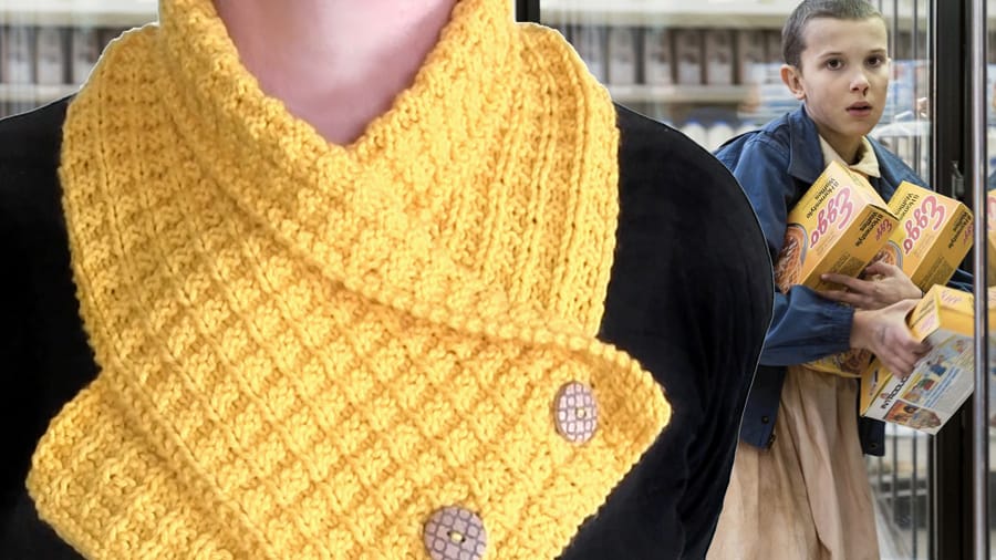 waffle scarf pattern knitting