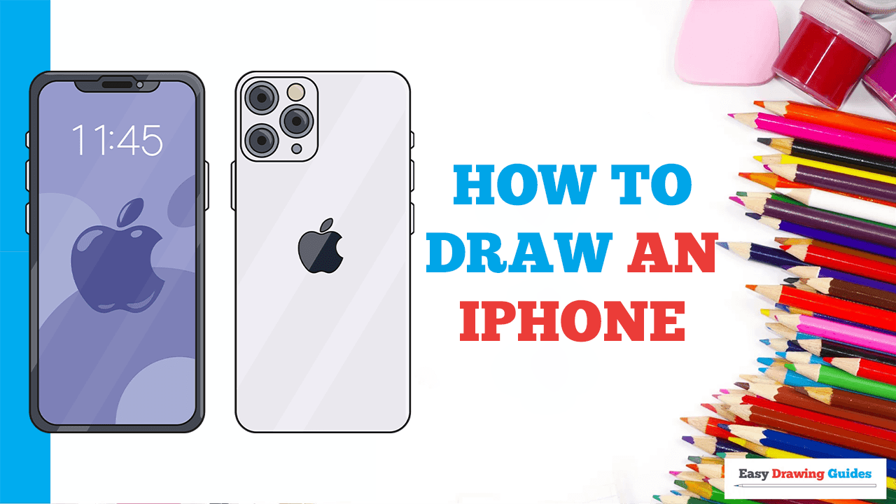 how to draw a iphone x easy