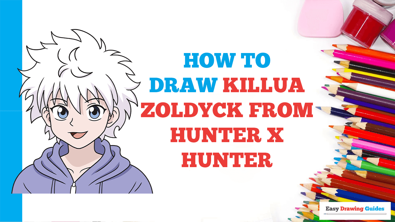 how to draw killuas hair