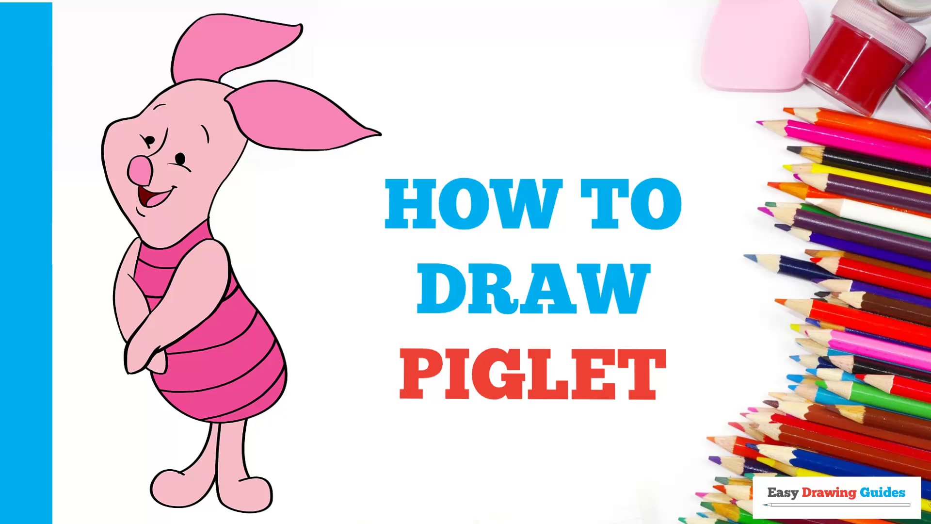 how to draw piglet ears