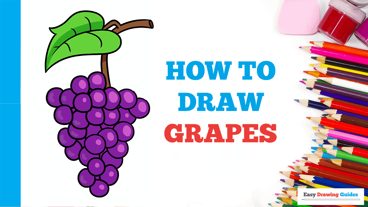 how to draw cartoon grapes