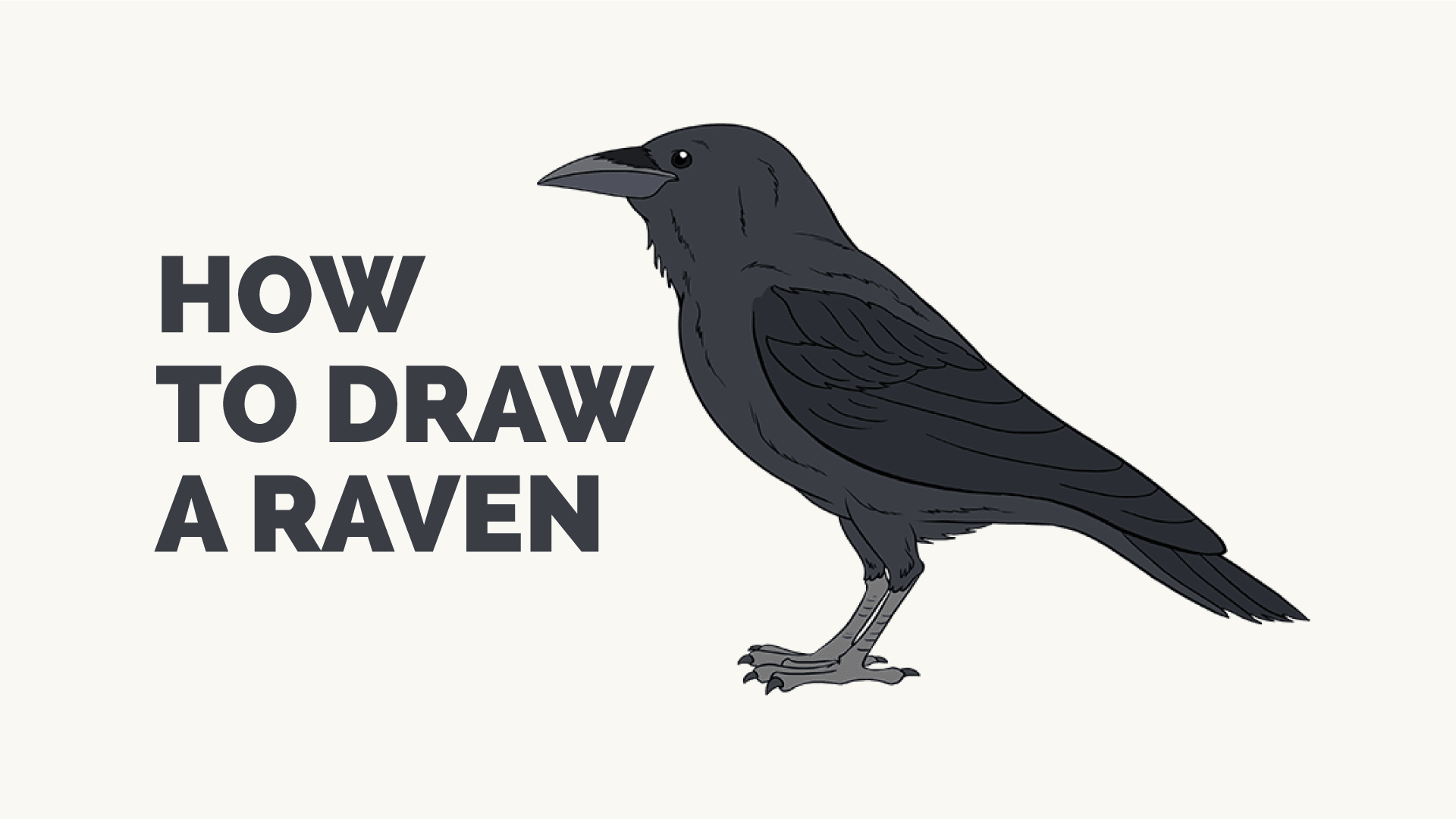 how to draw raven