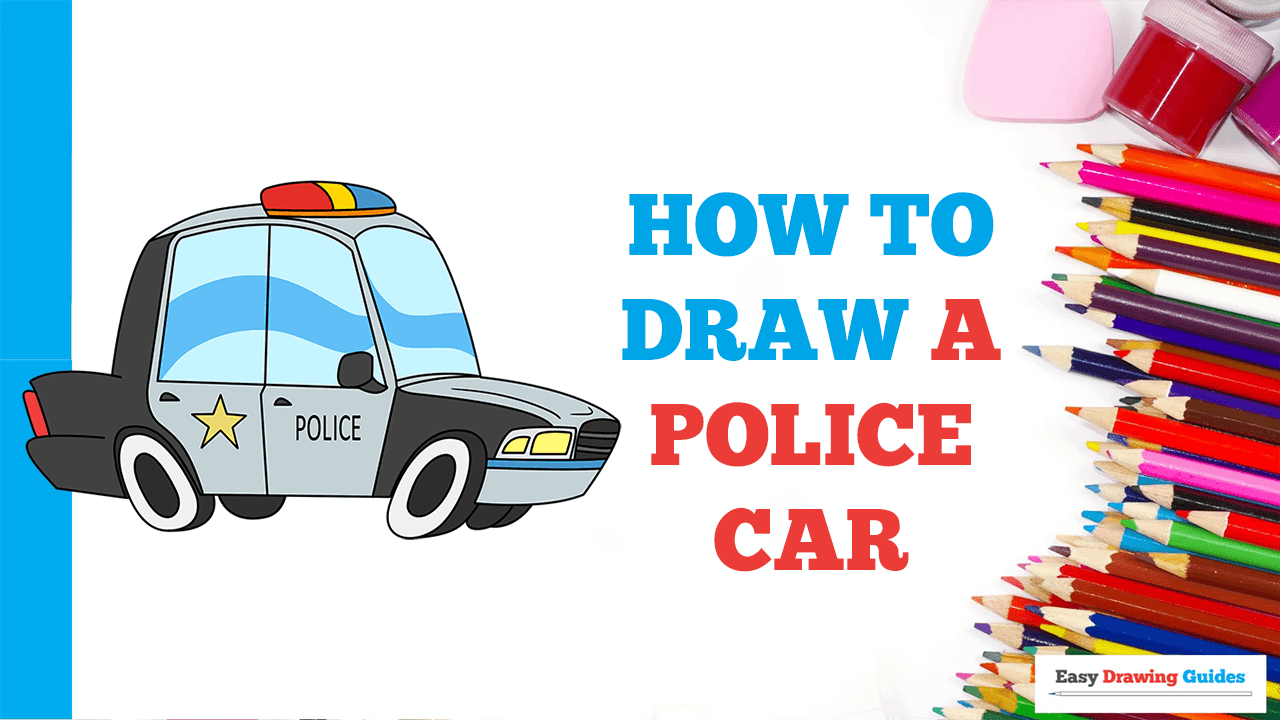 how to draw cop car
