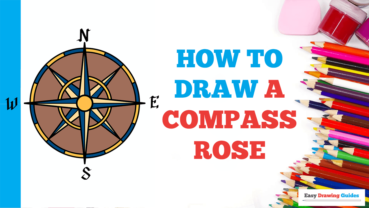 how to draw compass rose