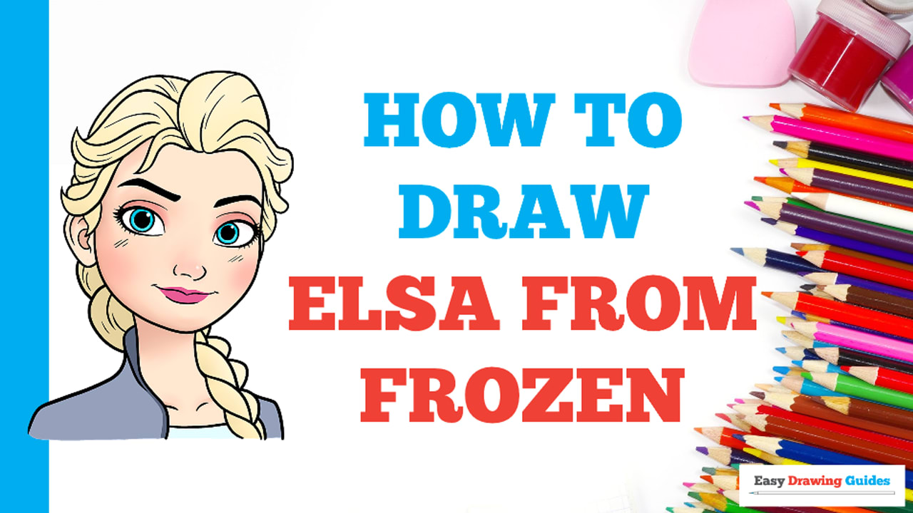 how to draw elsa face easy
