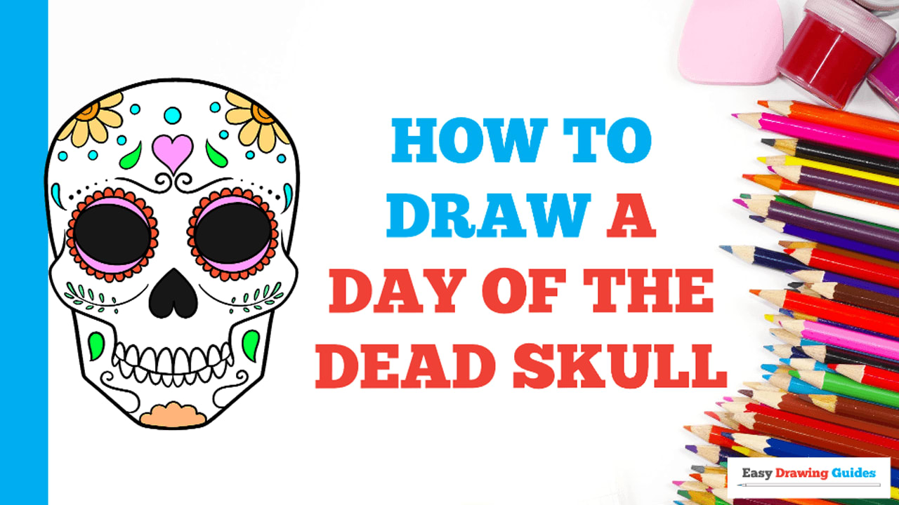how to draw a dead skull