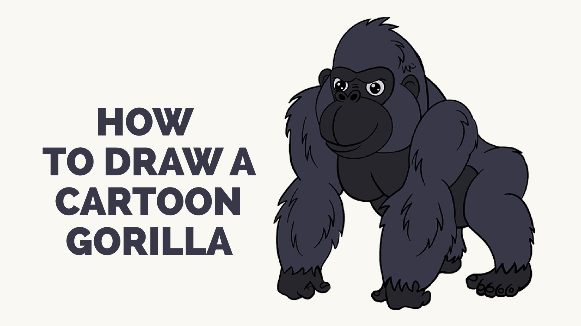 how to draw a gorilla