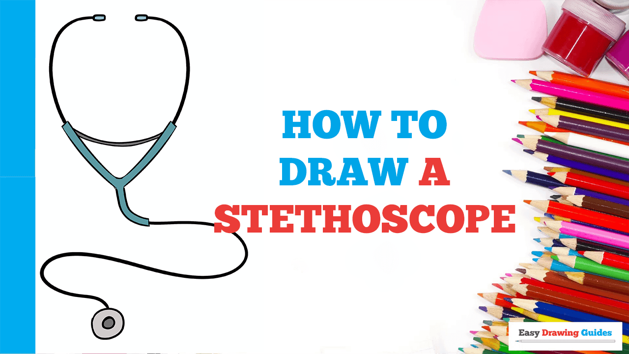 stethoscope drawing easy
