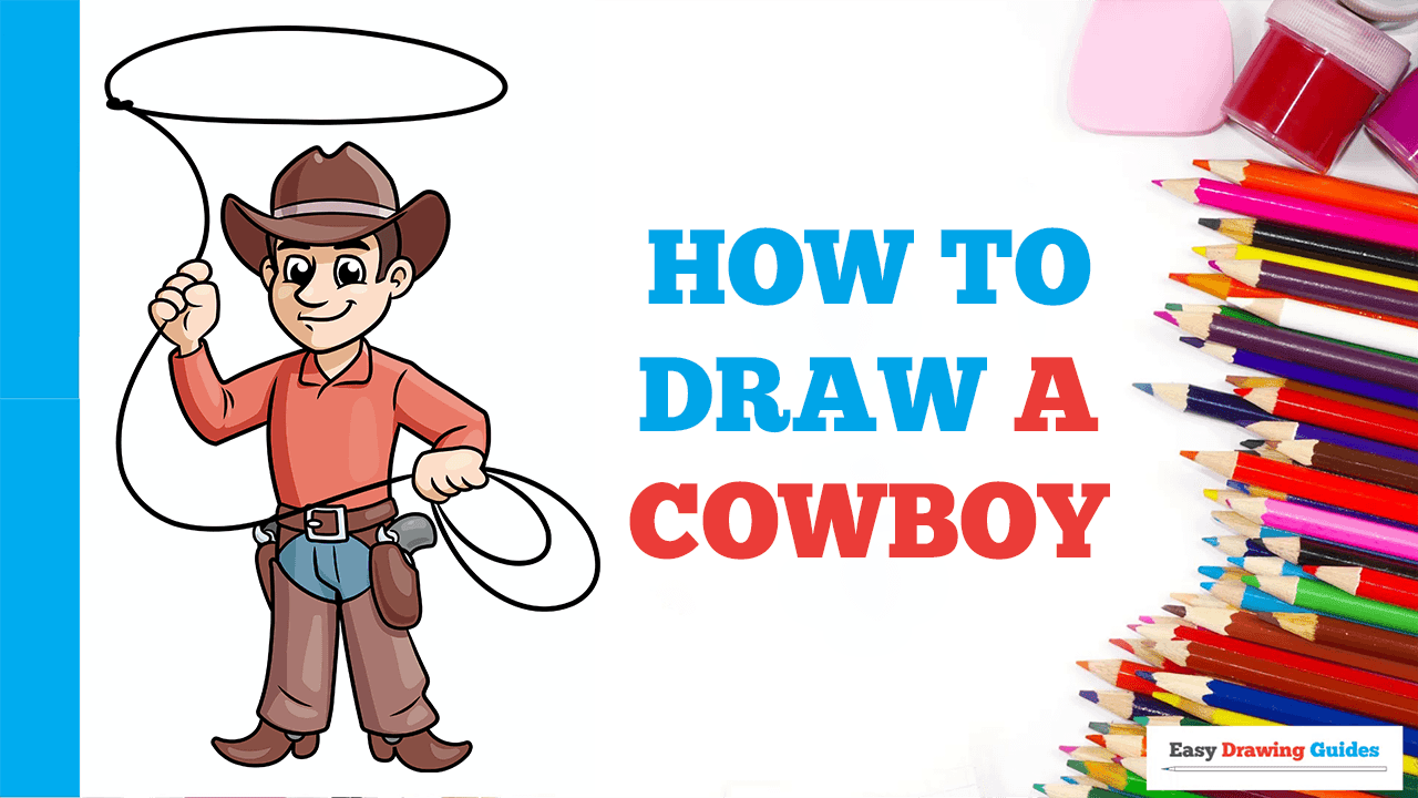 how to draw a cowboy