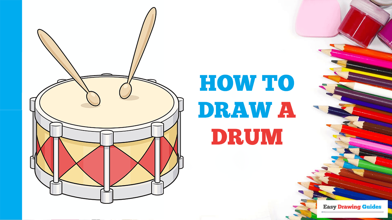simple drums drawing