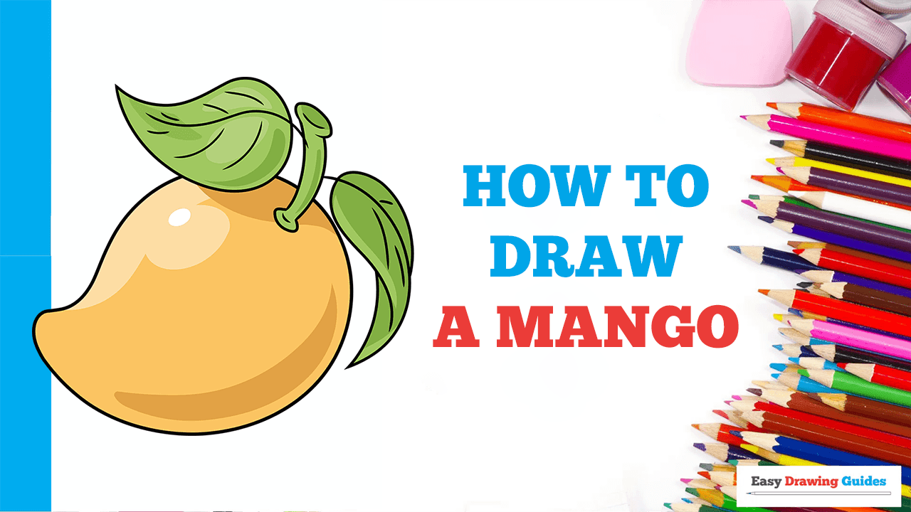 how to draw mango leaves