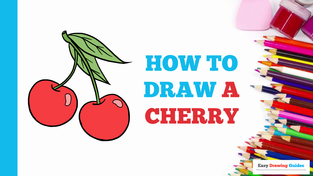 simple cherry drawing cute