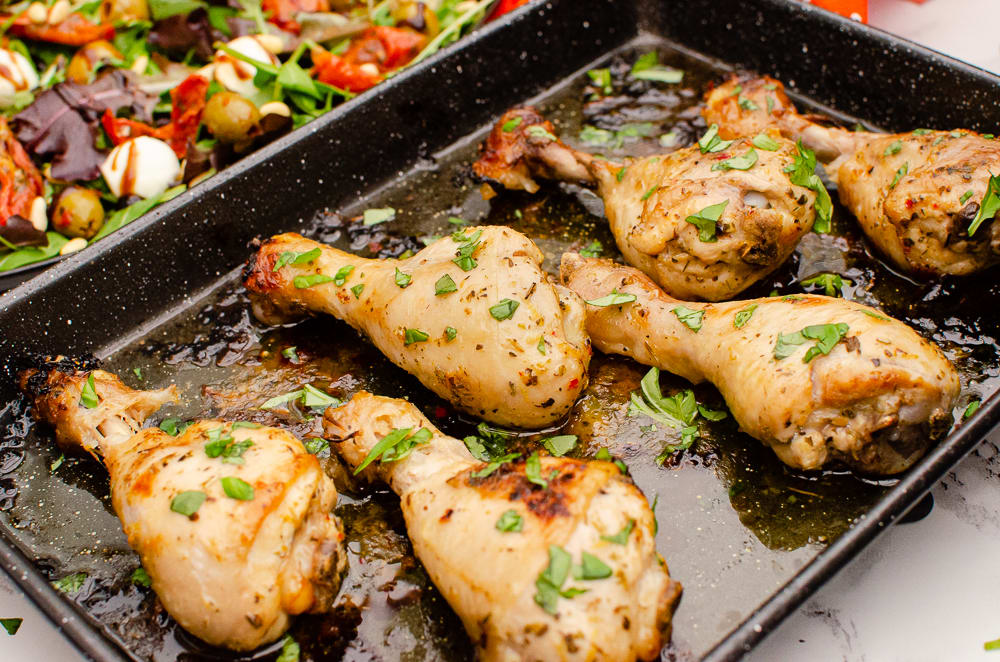 how to cook chicken legs marinated in italian dressing