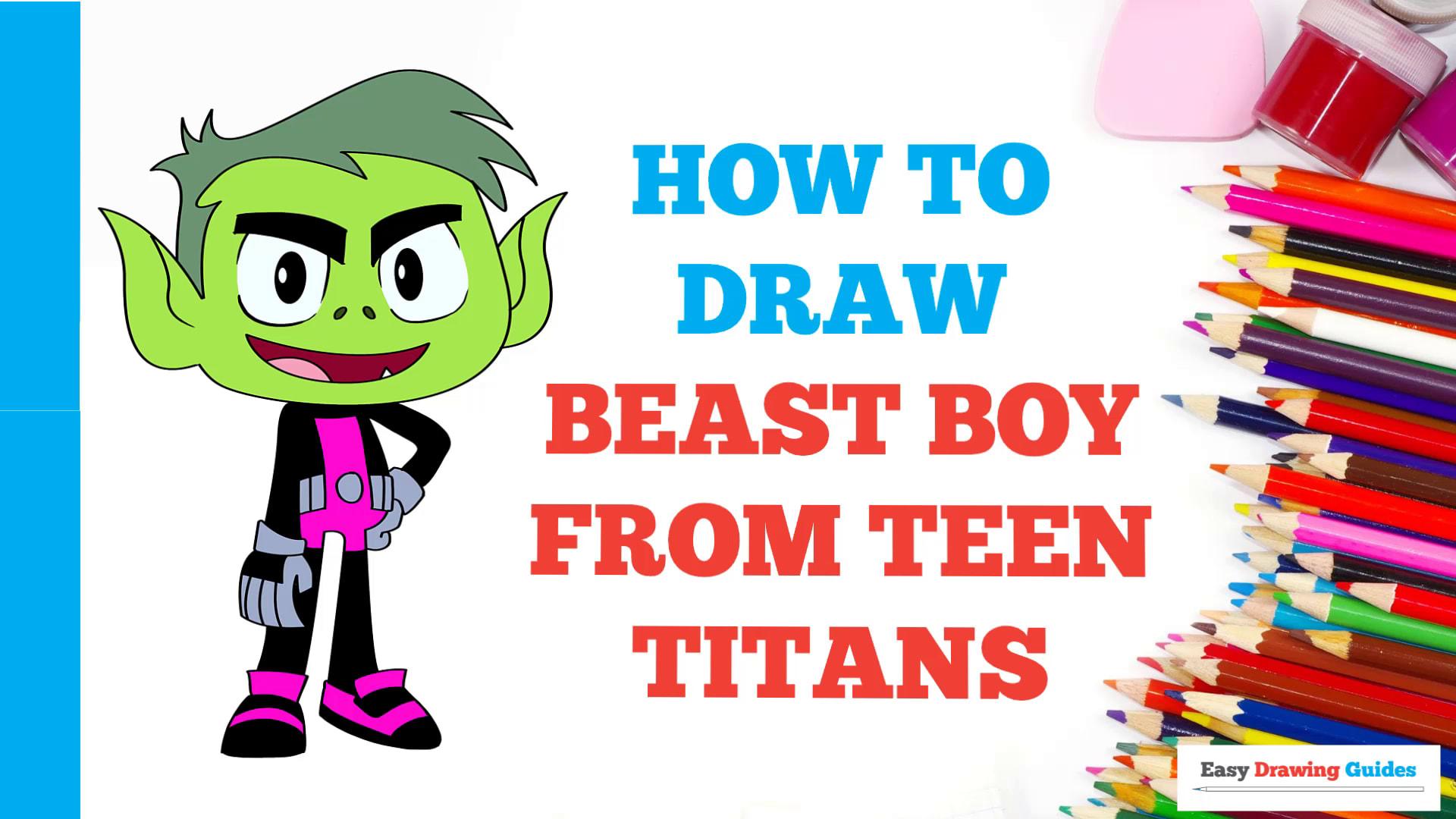 how to draw beast boy as a cat