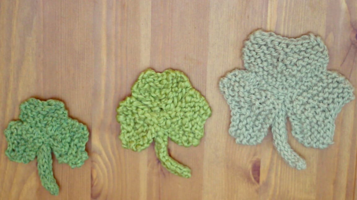 4 leaf clover knitting pattern