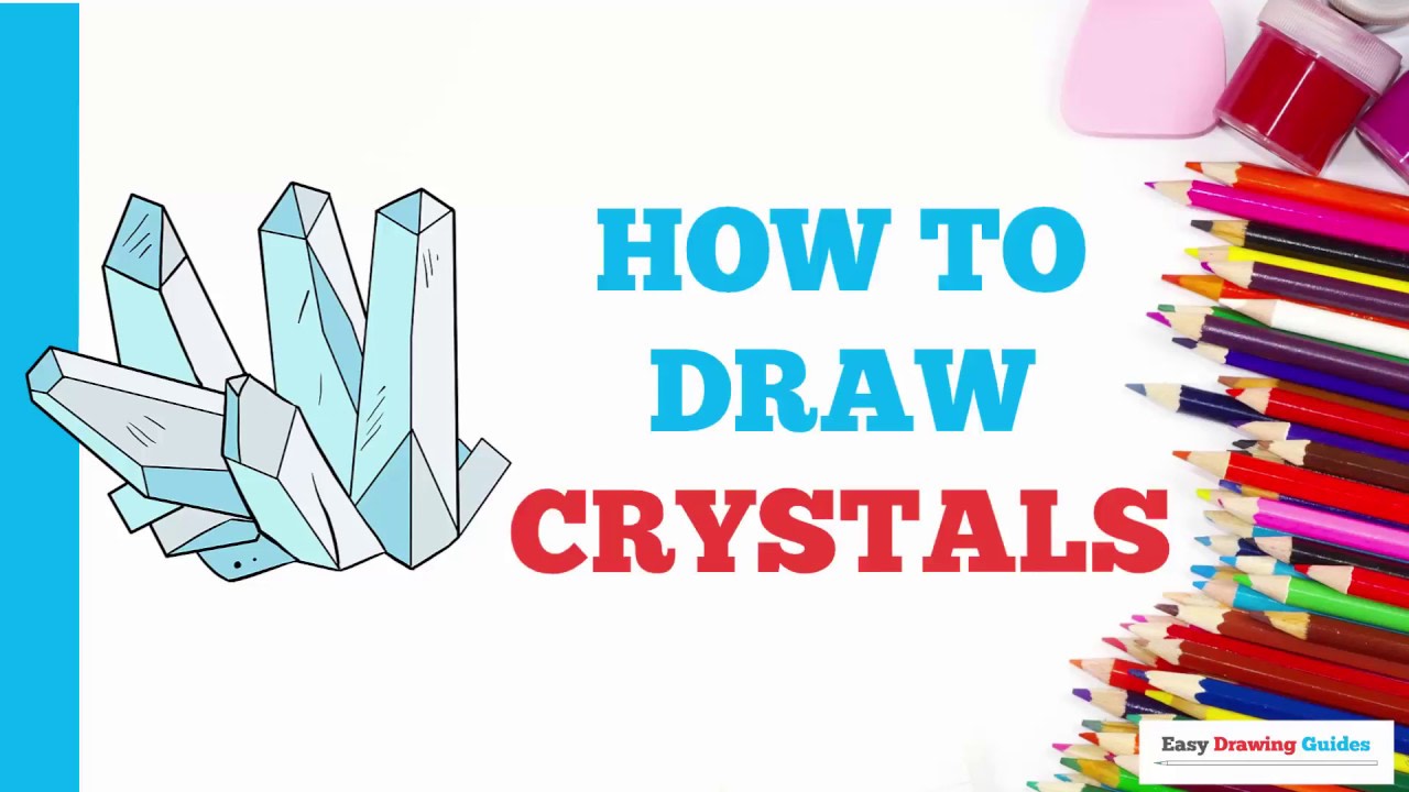 how to draw crystals easy