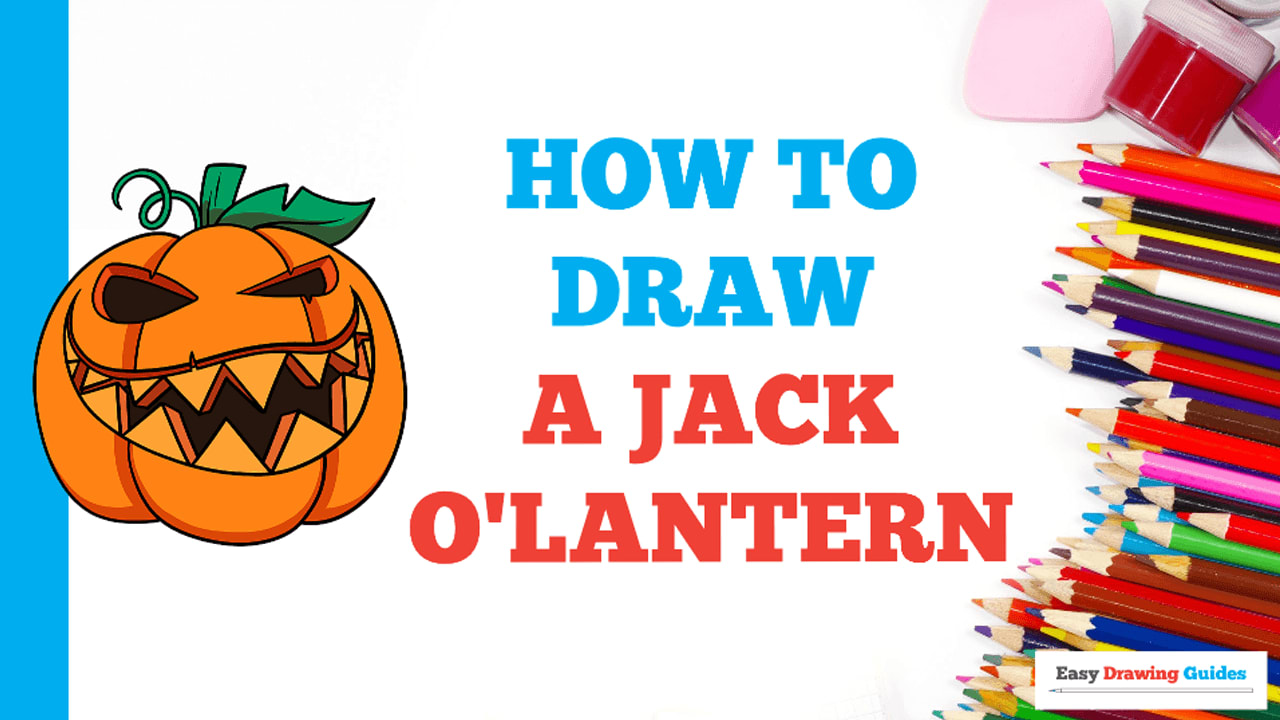 how to draw a jack o lantern drawing