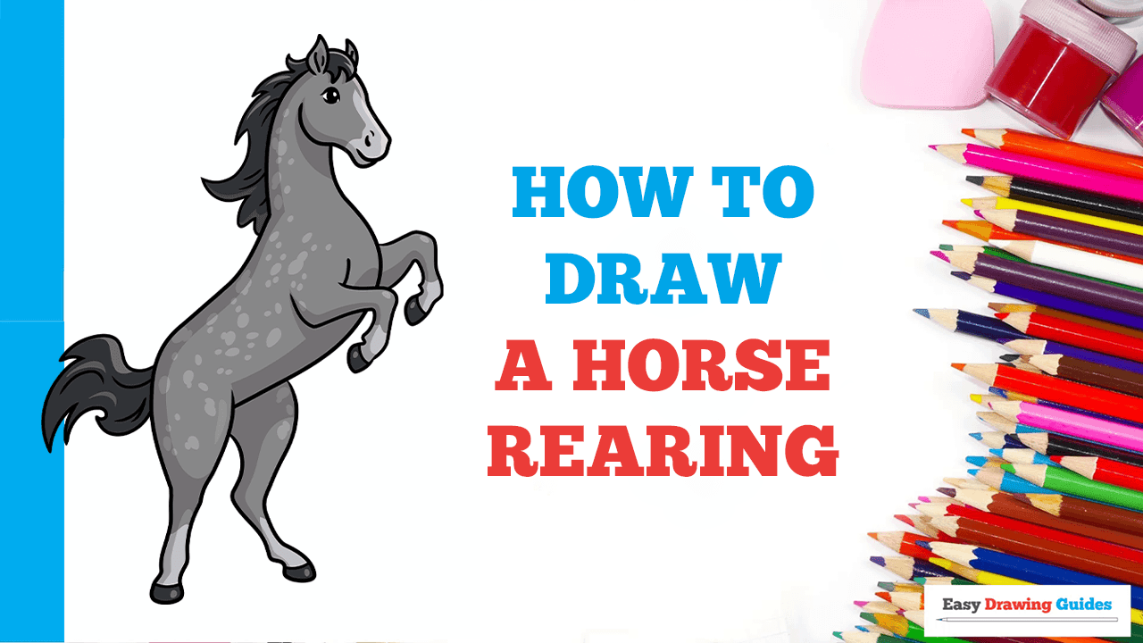 how to draw a horse rearing up