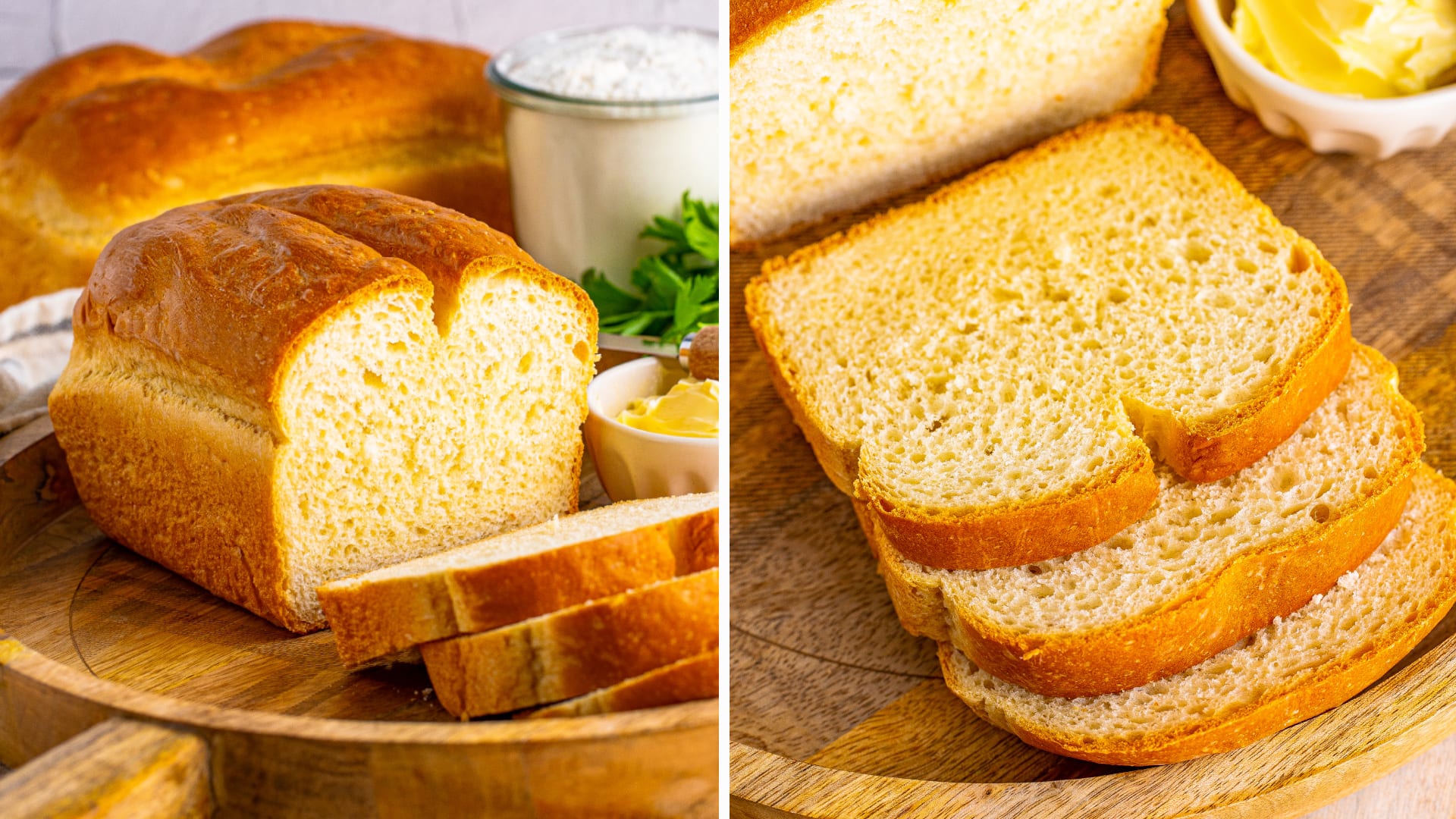 bread on white background