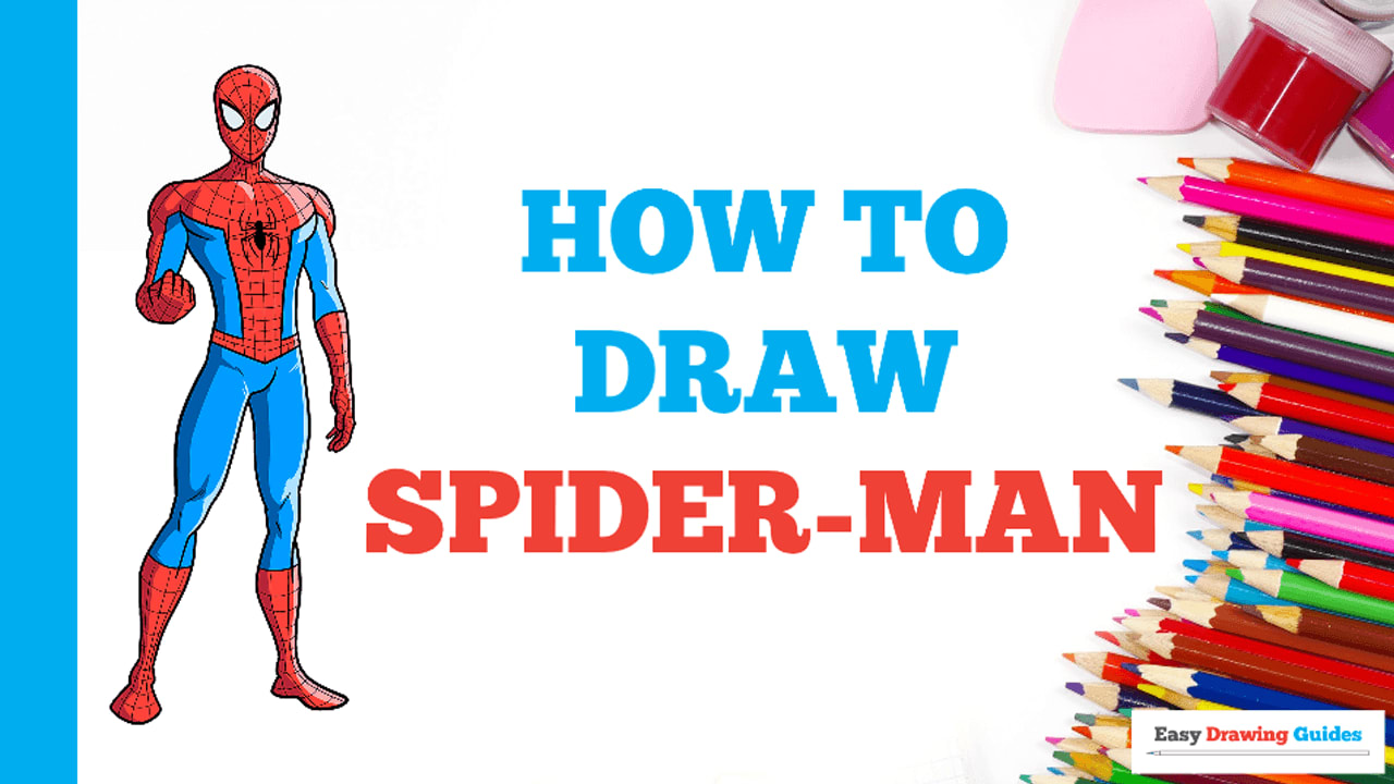 how to draw spider man whole body