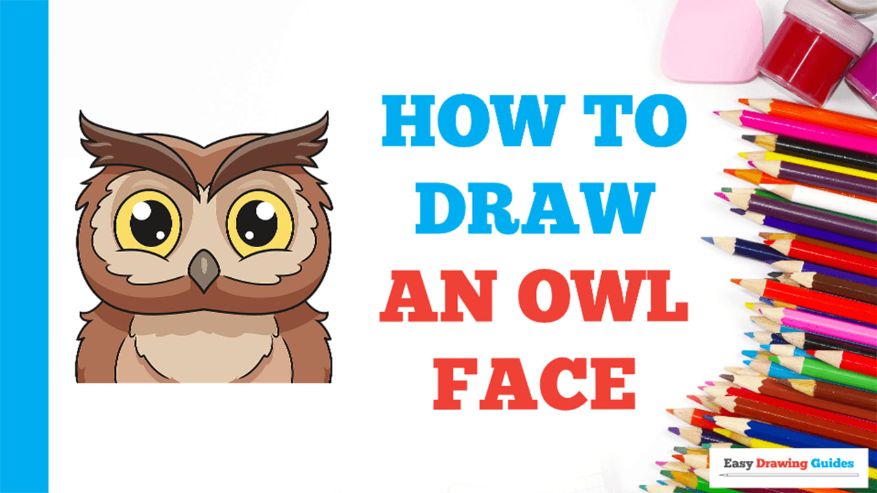 how to draw an owl face