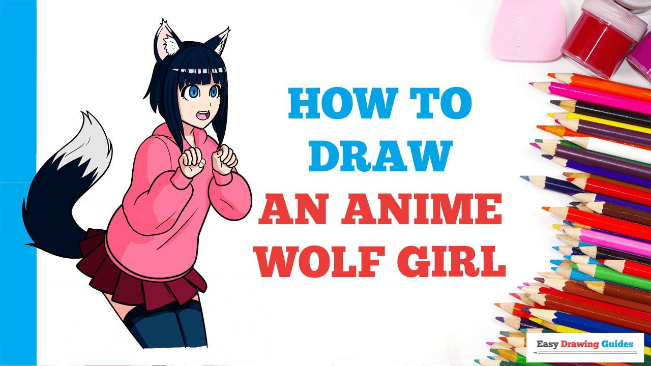 how to draw a kawaii wolf girl