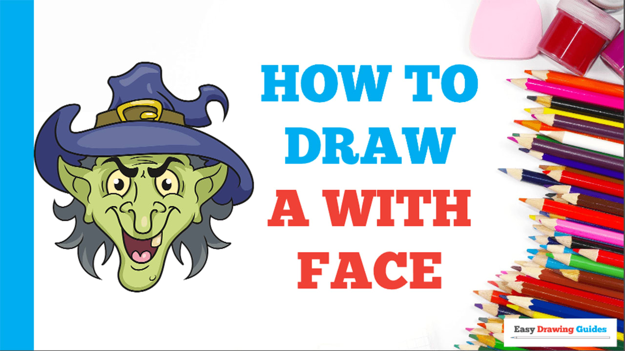 simple witch drawing face