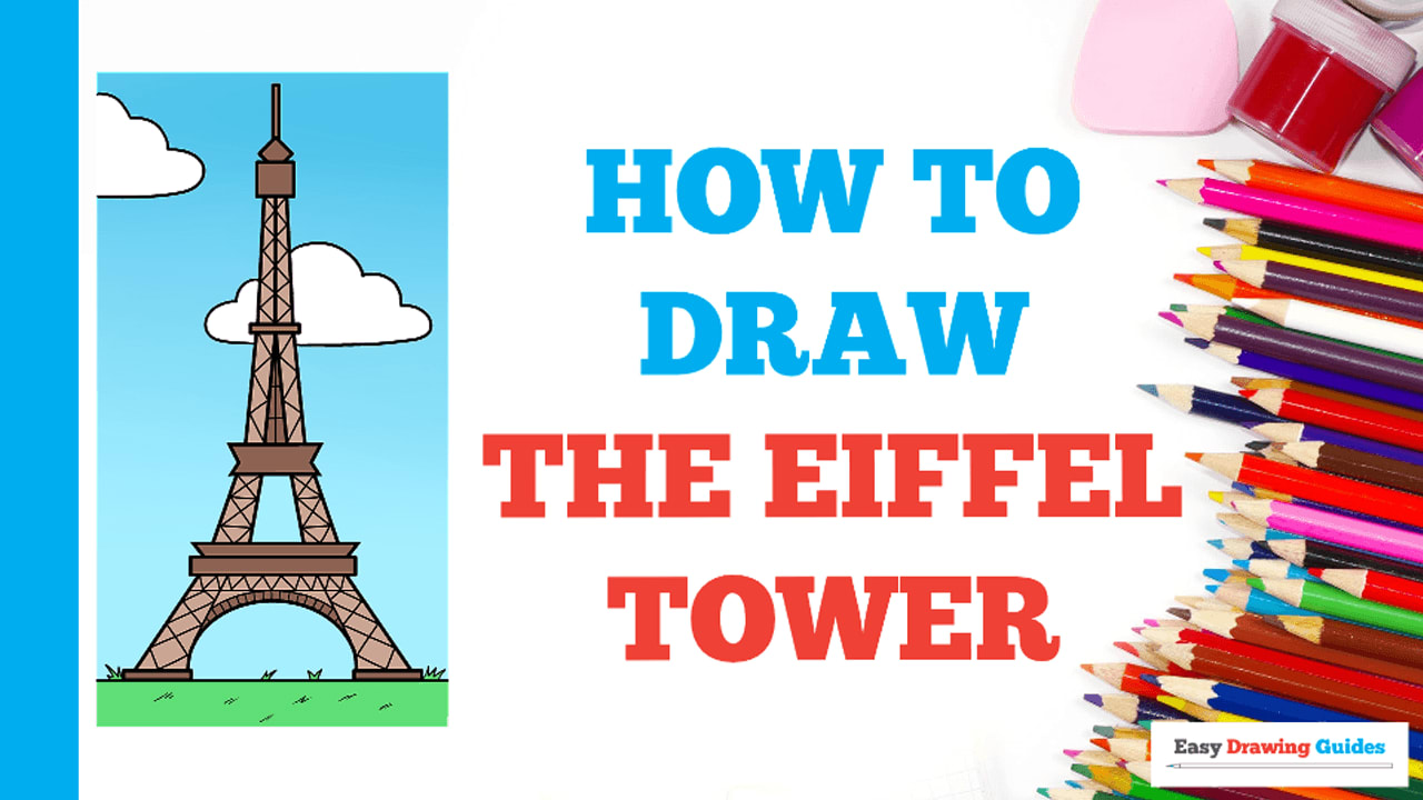 how to draw eiffel tower in 5 easy steps