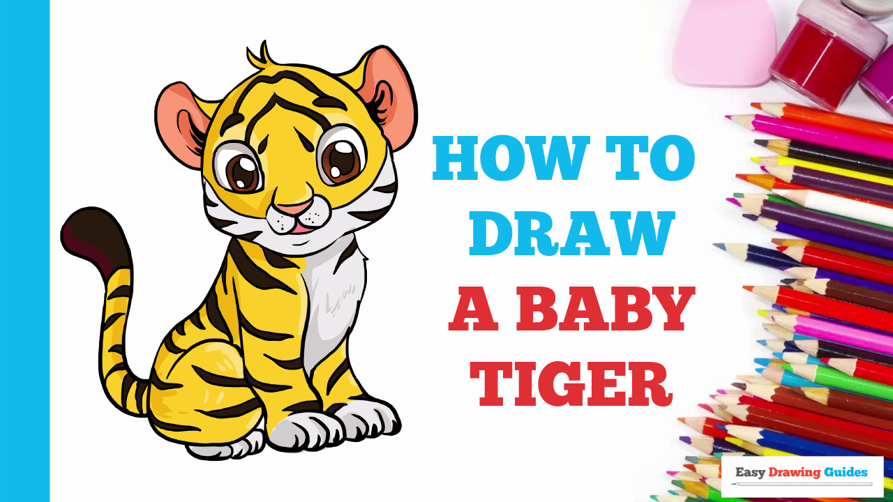 how to draw tiger easy