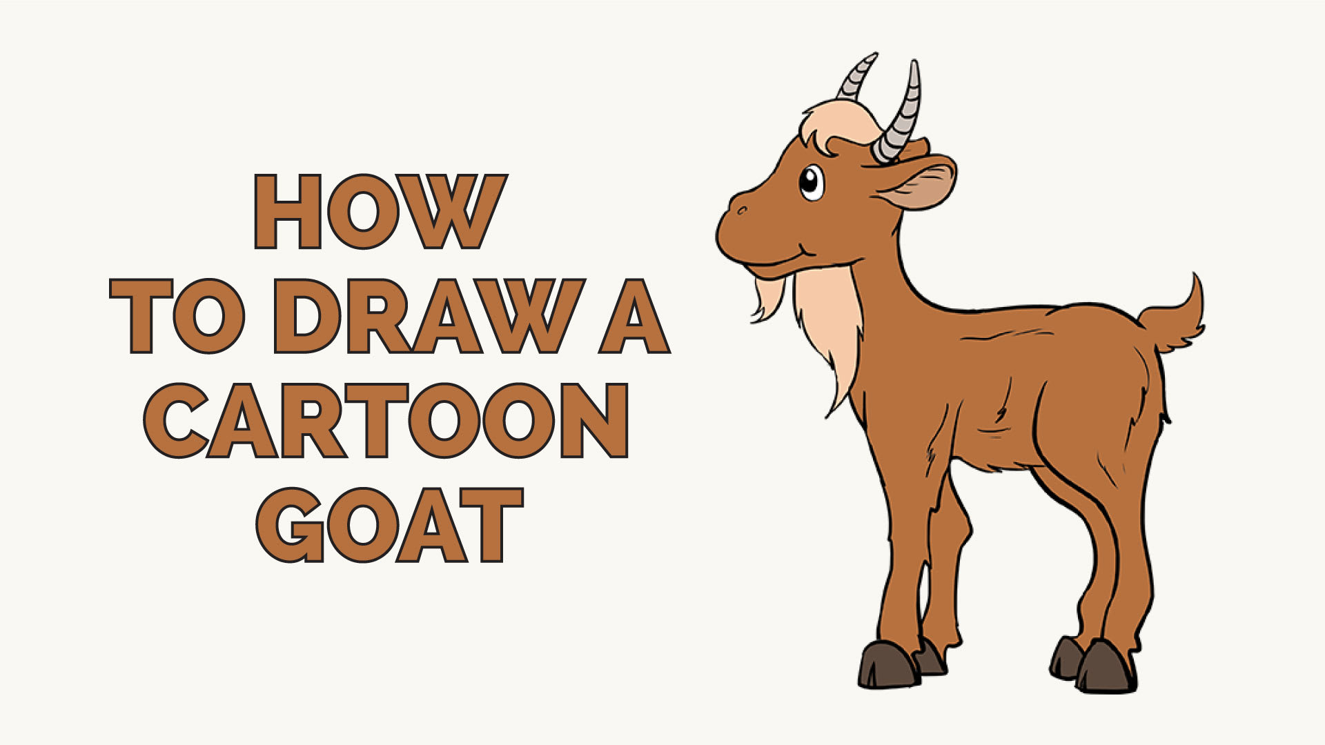 how to draw cartoon goat