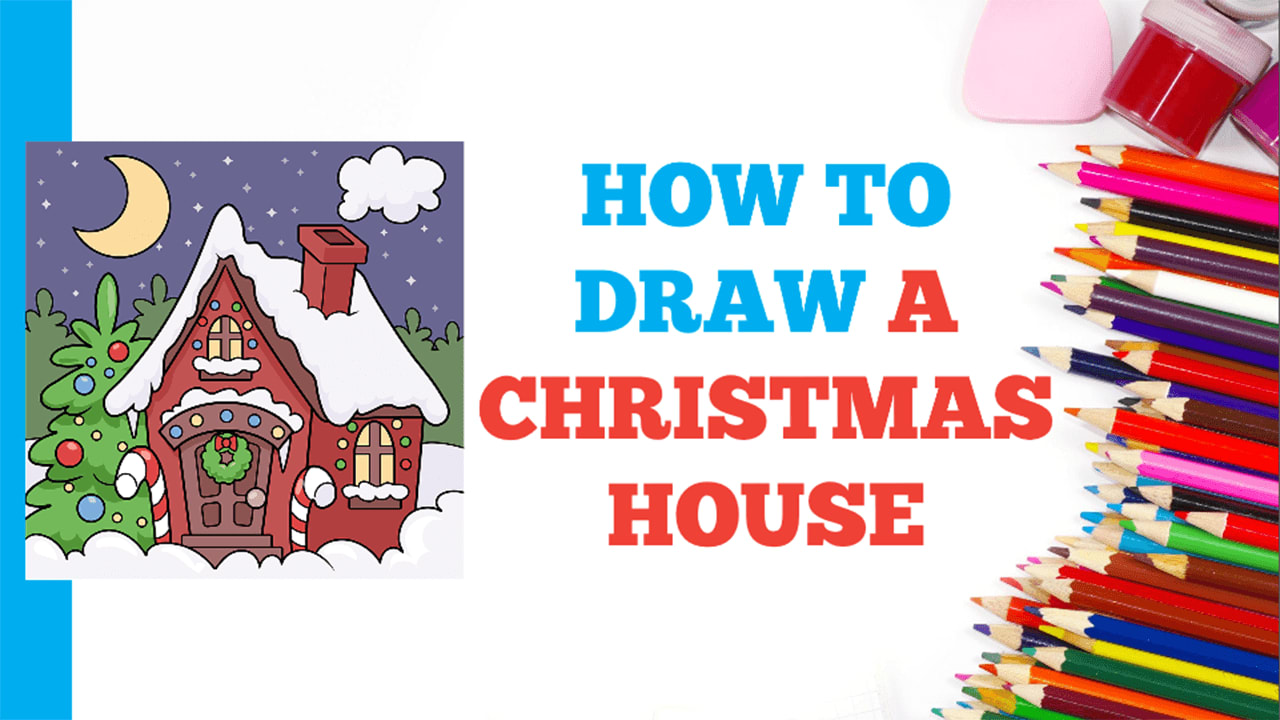 how to draw a christmas room