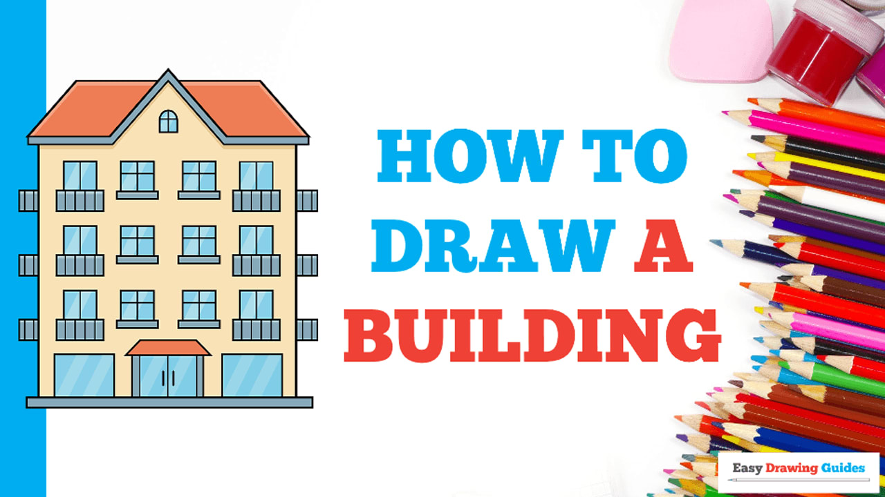 how to draw buildings step by step