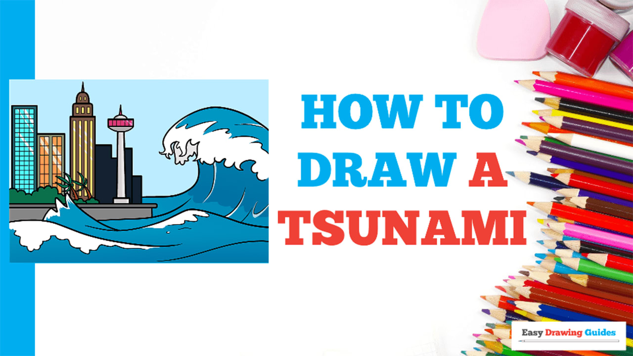 tsunami drawing easy