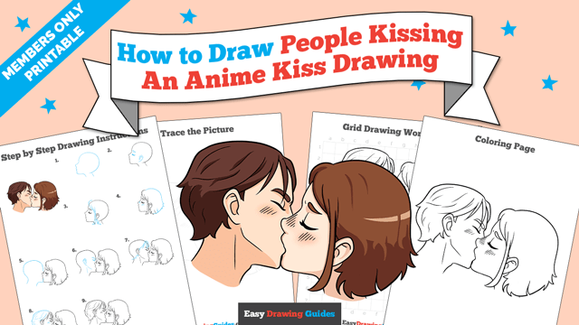 anime kissing coloring pages