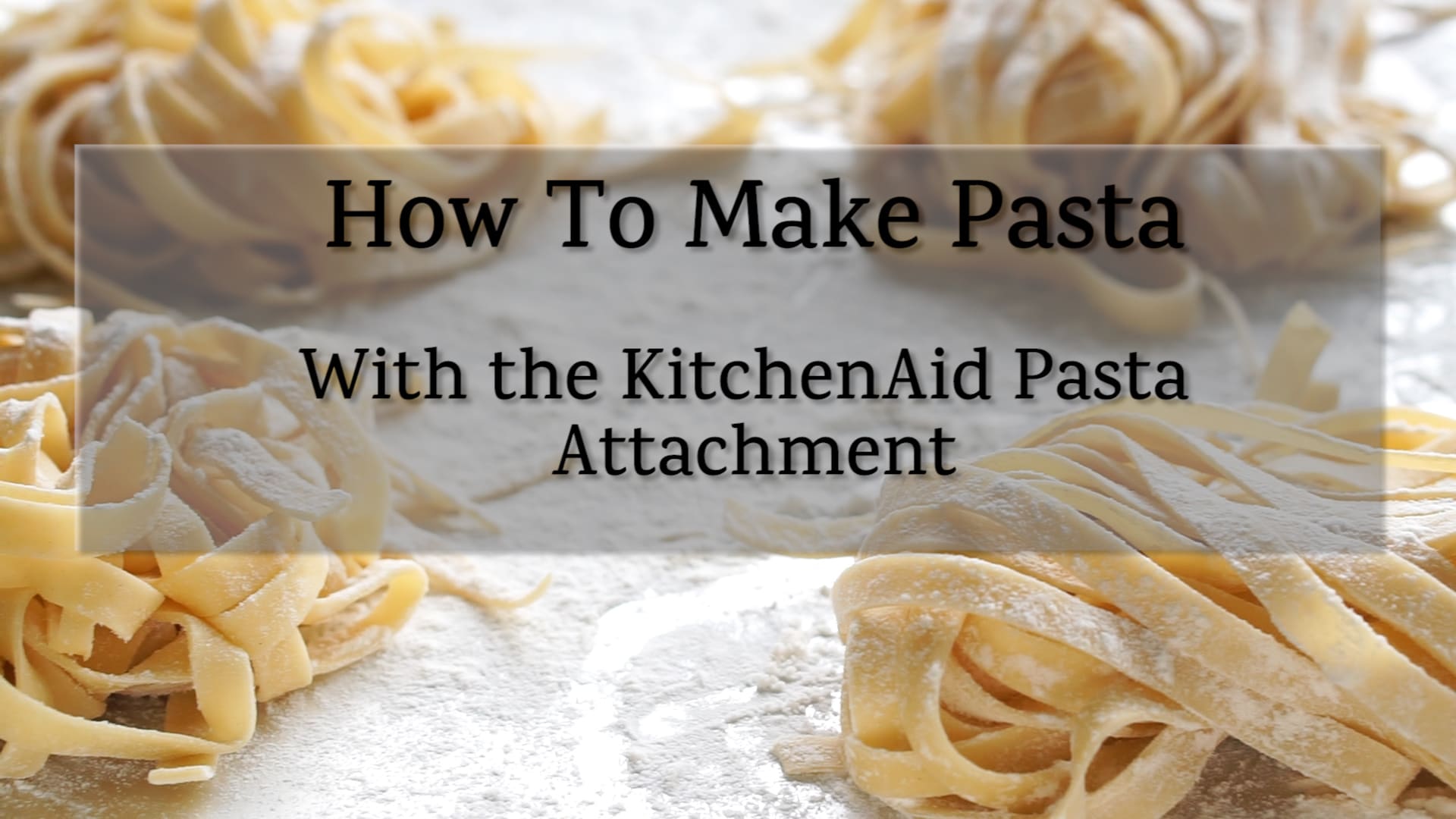 how to make pasta dough with kitchenaid
