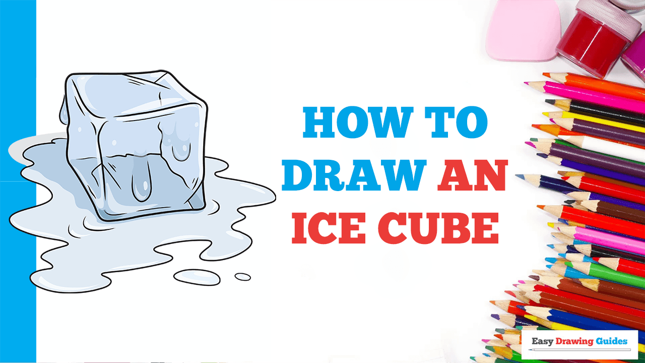 how to draw ice cube easy