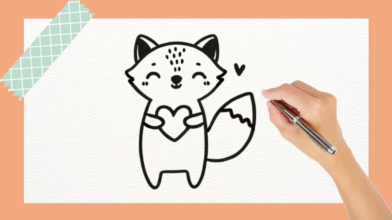 how to draw fox cute