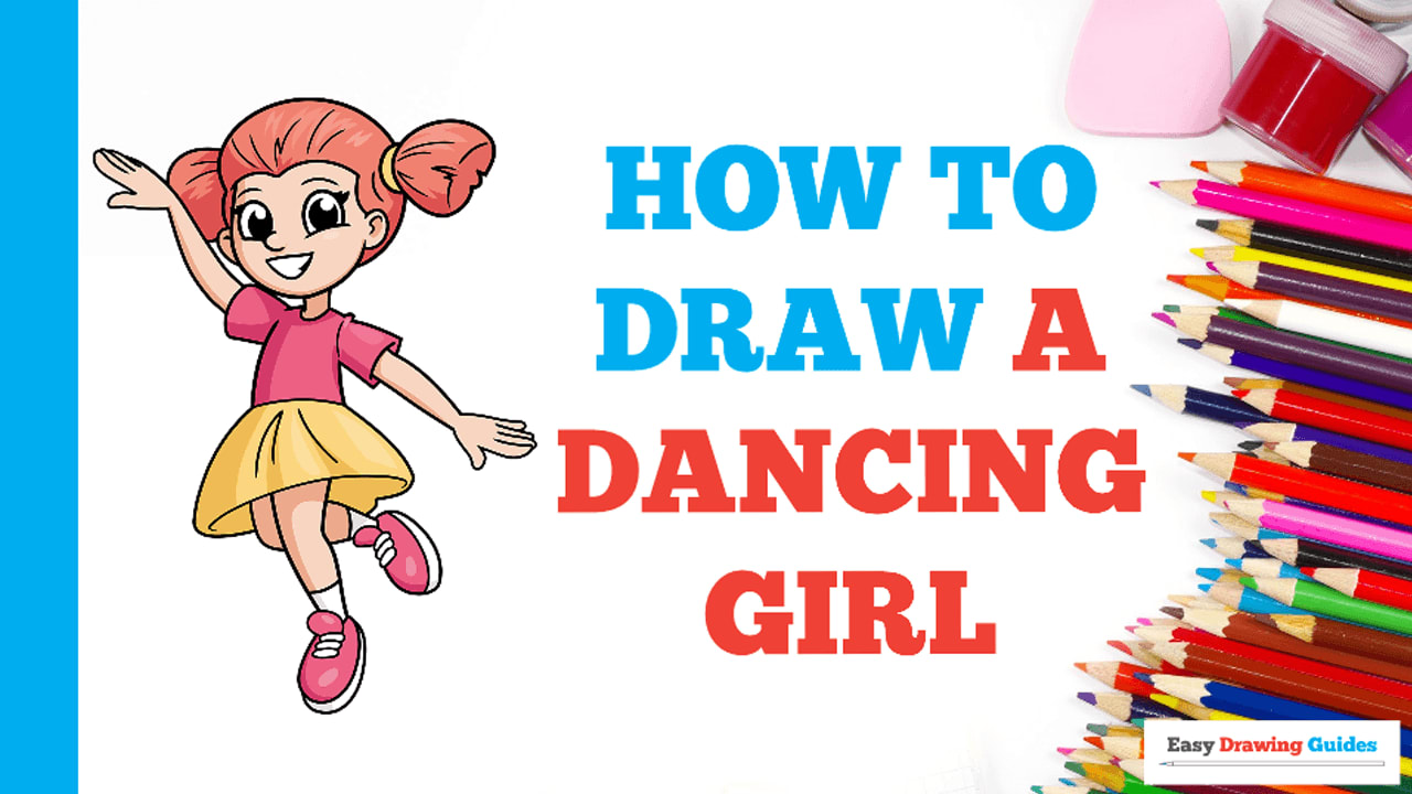 how to draw a girl dancing easy