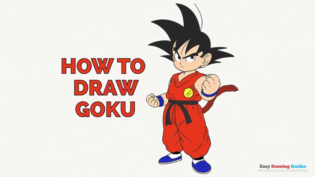 how to draw goku beginner