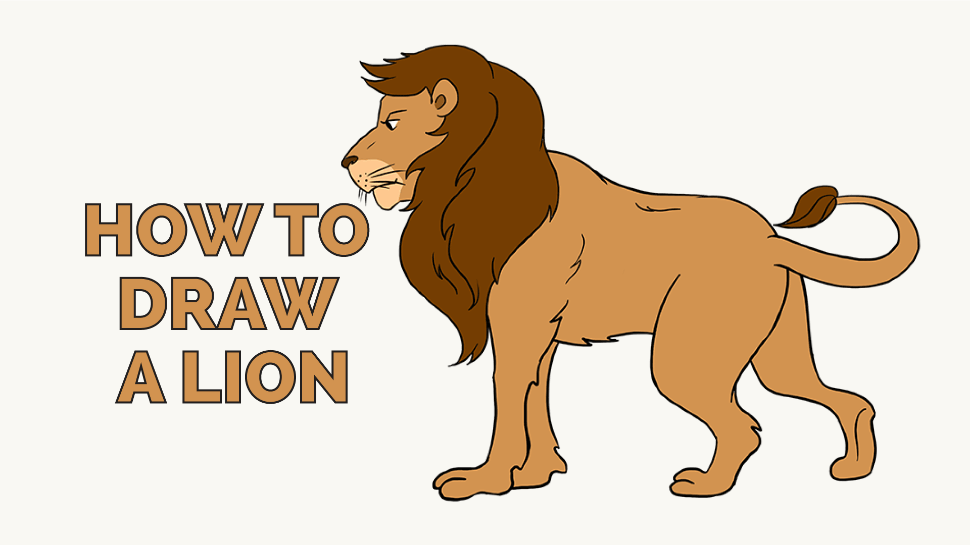 how to draw a lion youtube easy