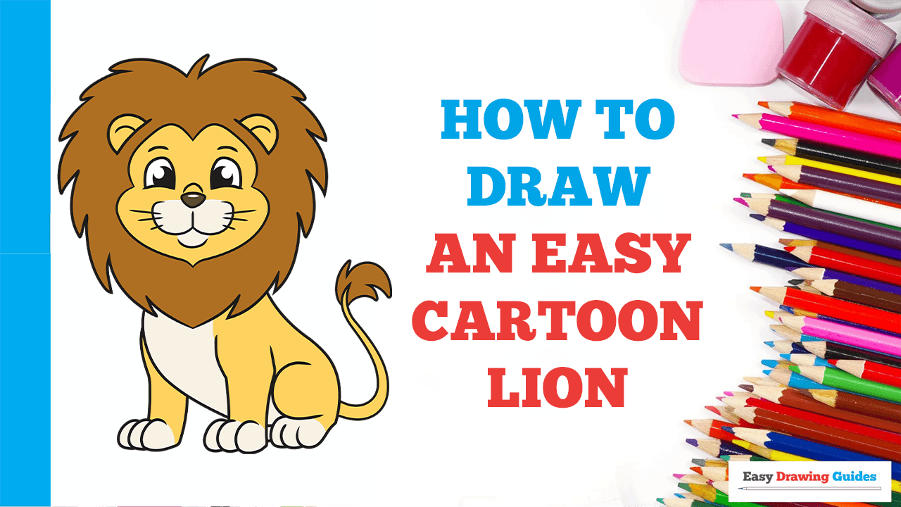 how to draw a lion beginners