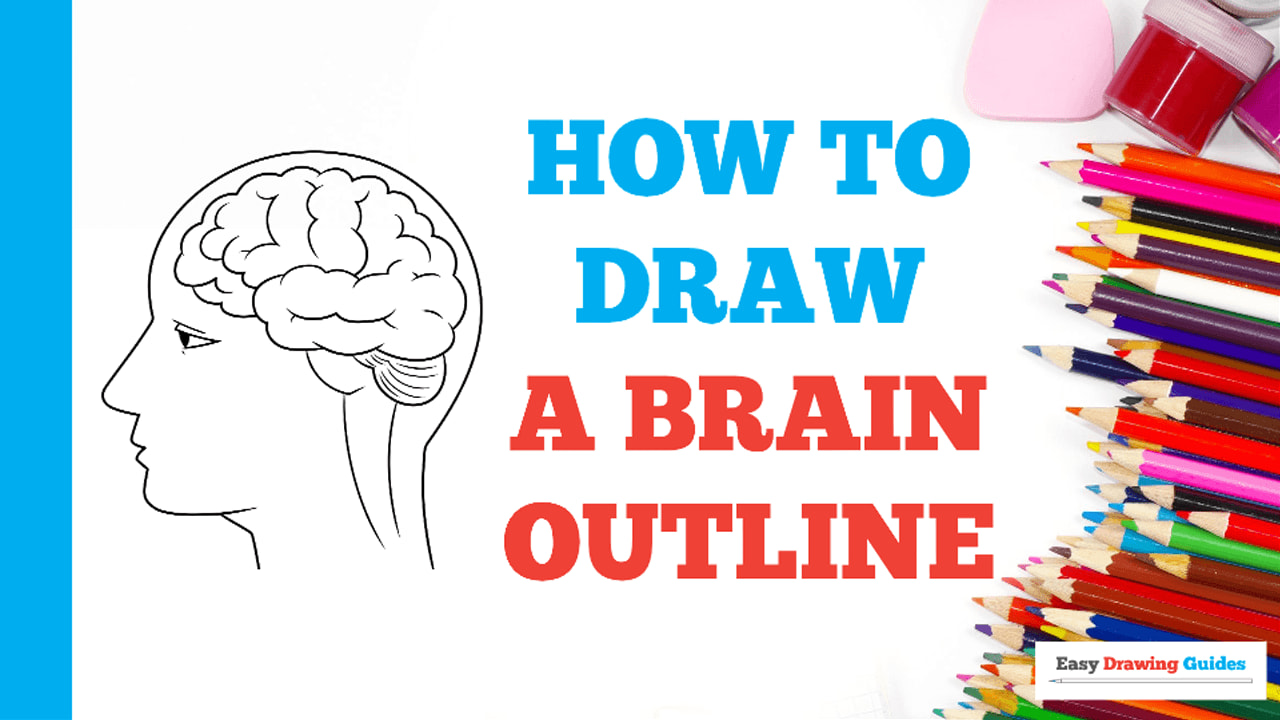 how to draw easy brain